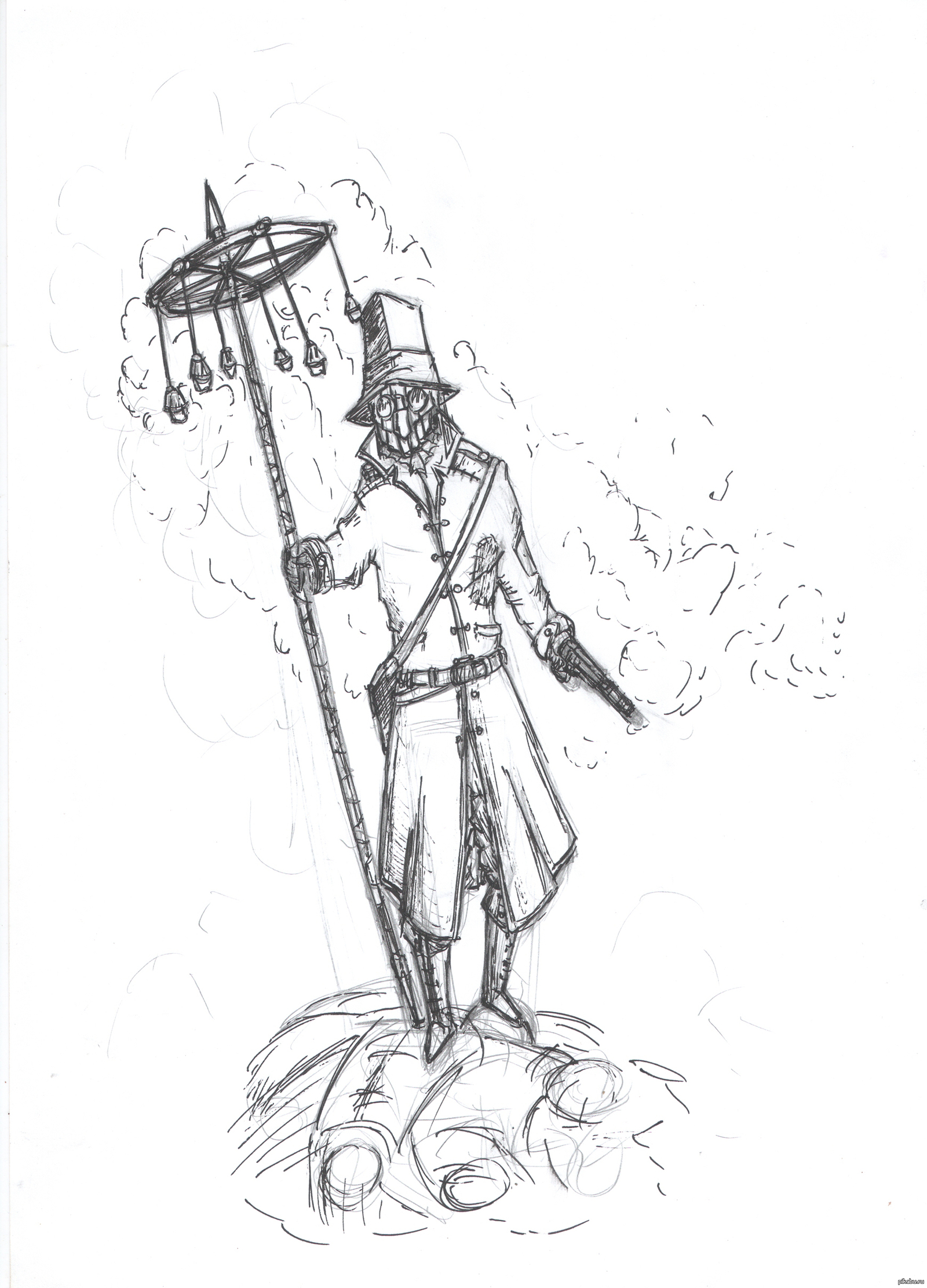 Концепт: человек с палкой | Пикабу