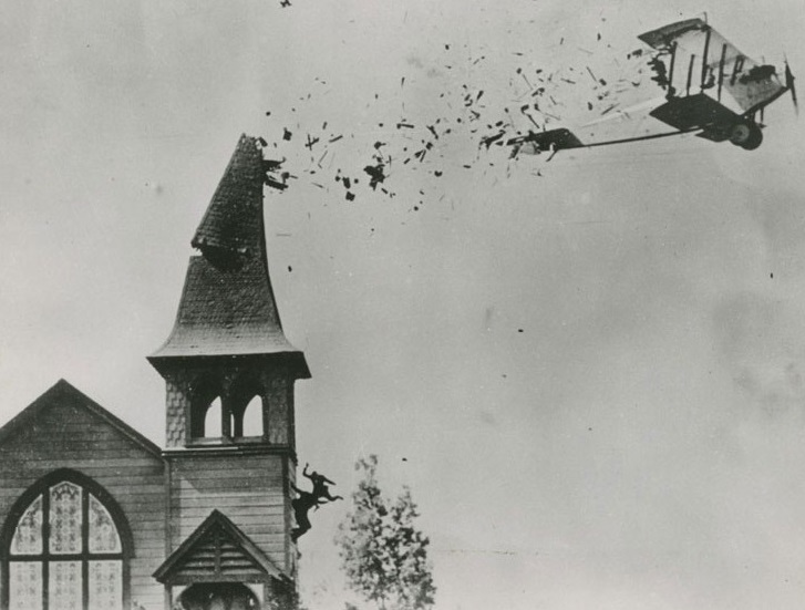 Съемки фильма The Skywayman 1920 год | Пикабу