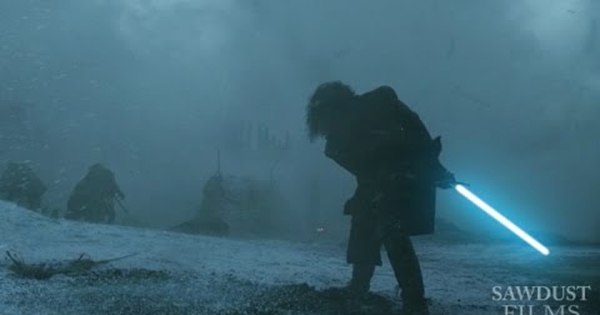 Jon Snow VS White Walker Lightsaber + Army of Darkness | Пикабу